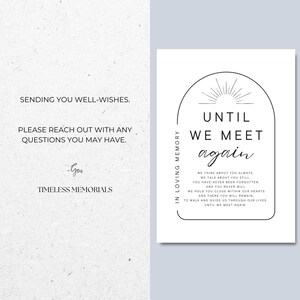 Printable Sympathy Card, Until We Meet Again, in Loving Memory Card ...