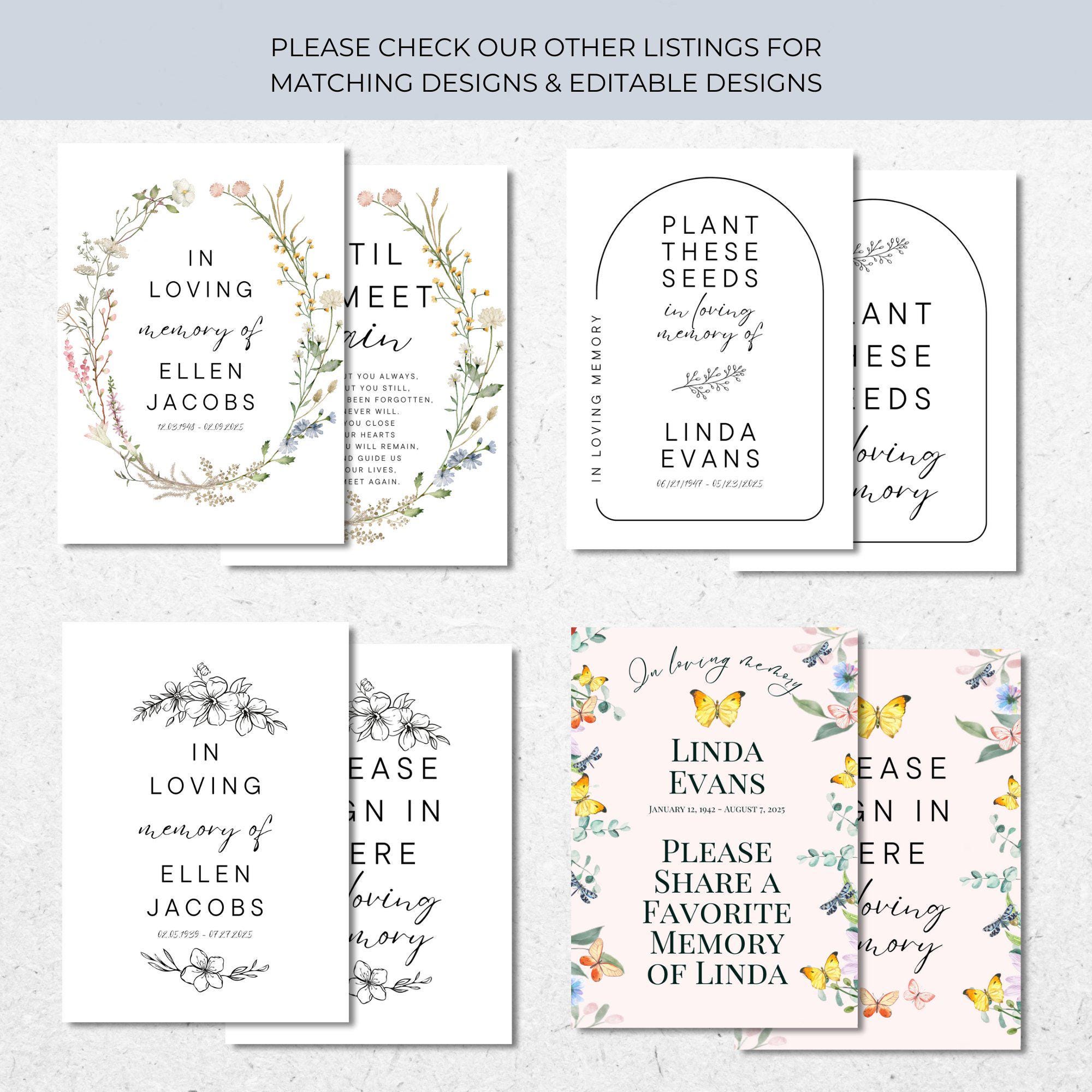 Wedding Memorial Table Sign in Loving Memory, Heaven Sign Printable ...