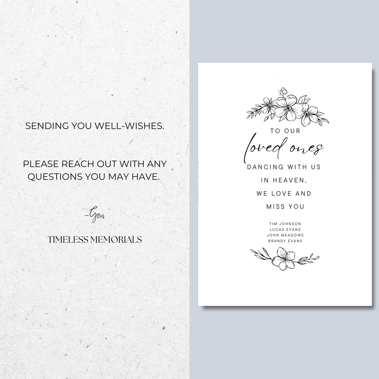 Wedding Memorial Sign, Dancing With Us in Heaven Sign, Loved Ones ...