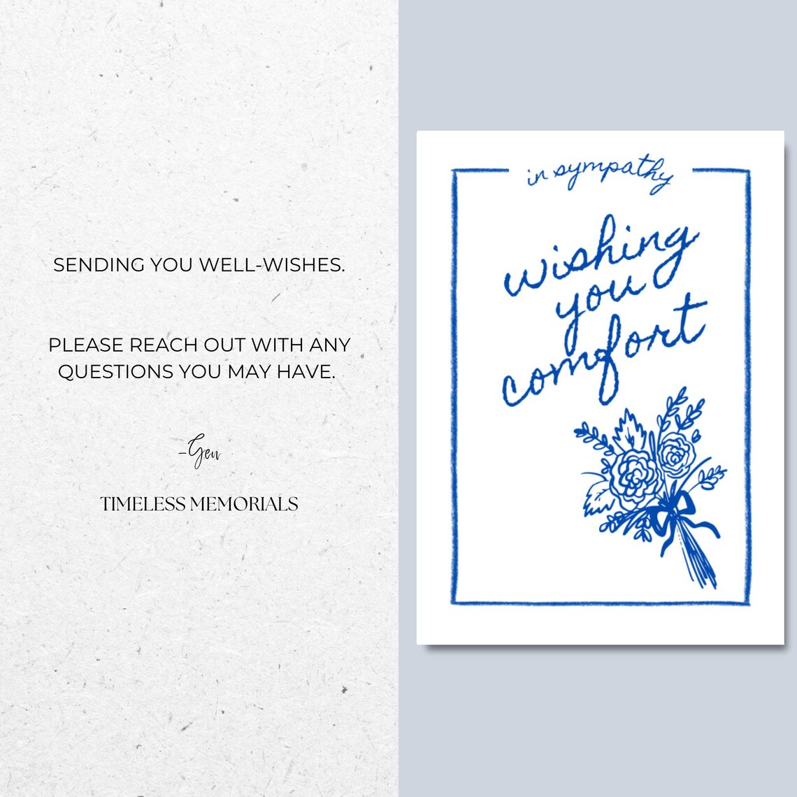 Sympathy Card Digital Download, Wishing You Comfort, Floral Sympathy ...