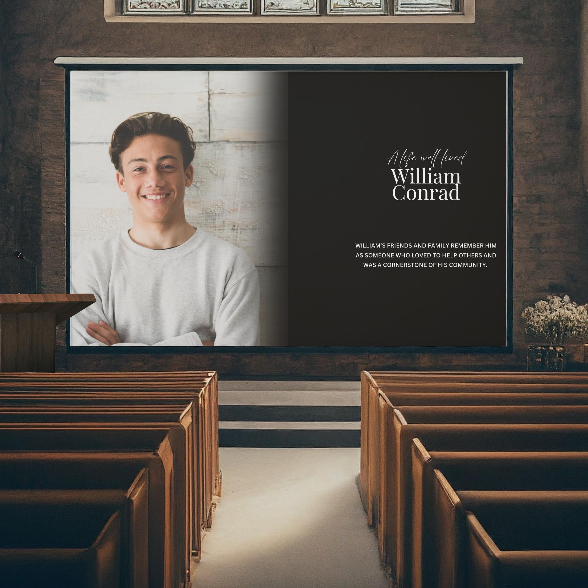 Funeral Slideshow Template, Long Celebration of Life Powerpoint Slide ...