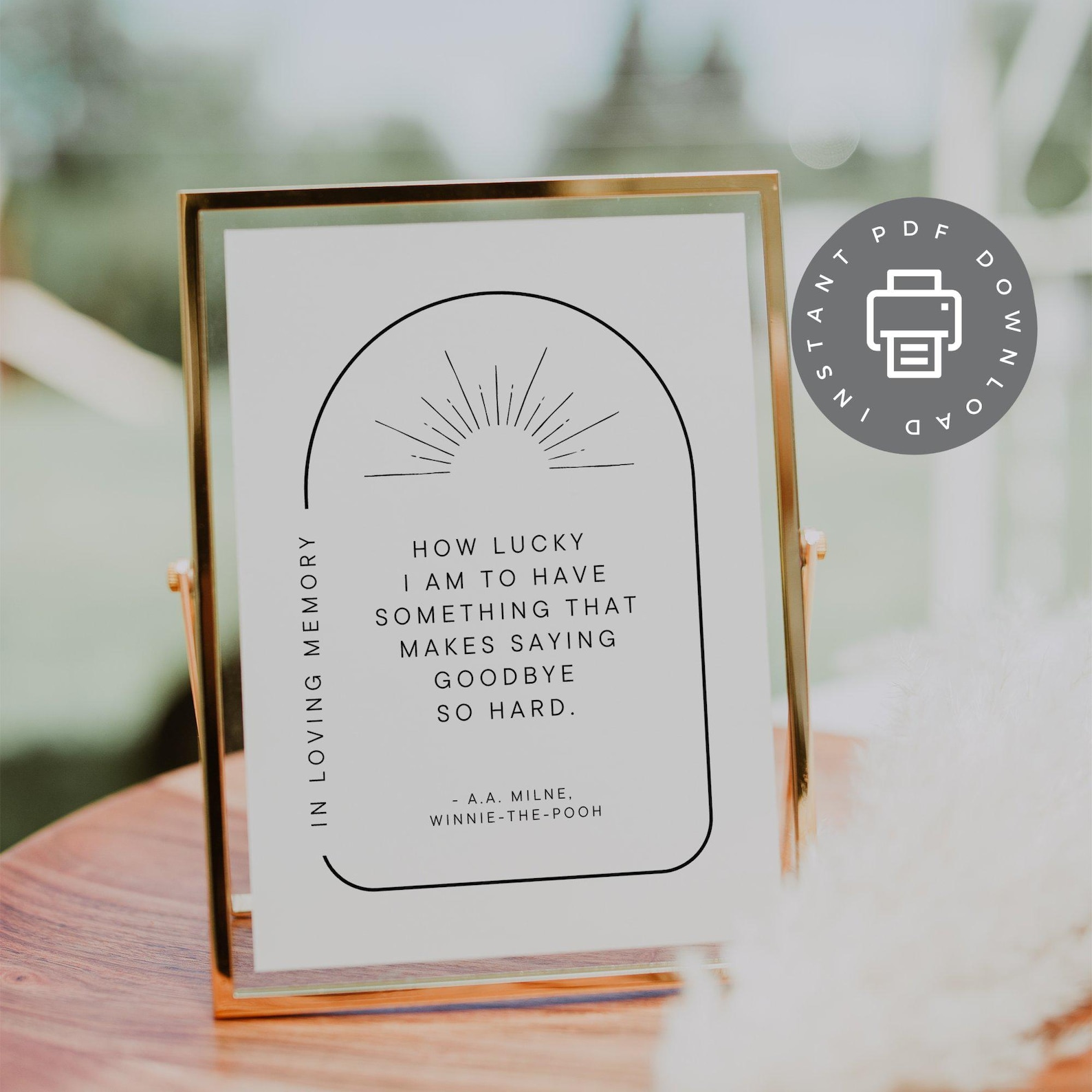 Sympathy Card, in Loving Memory, Digital Download, Winnie the Pooh ...