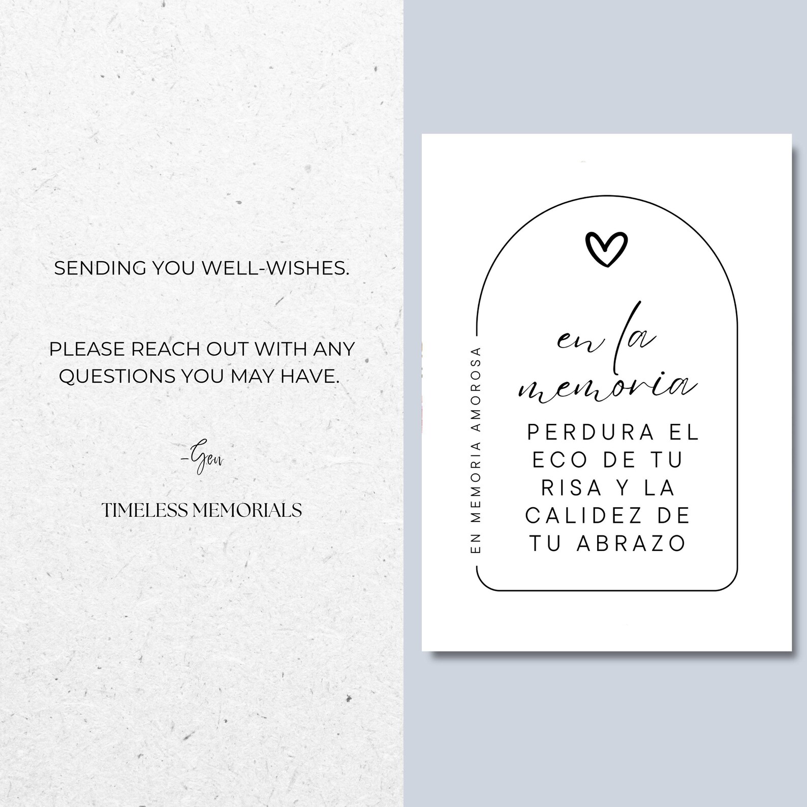 Spanish Funeral Sign, in Memory Poster, Memorial Tribute, Spanish ...