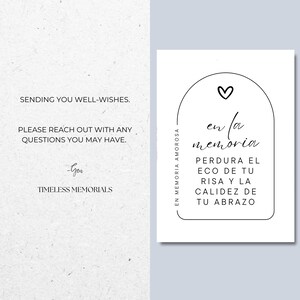 Spanish Funeral Sign, in Memory Poster, Memorial Tribute, Spanish ...
