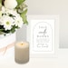 Memorial Table Sign, Minimalist Wedding Table Sign, This Candle Burns ...
