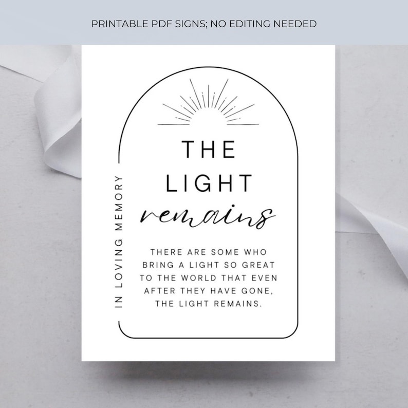 Funeral Sign Bundle, Memorial Poster Pdfs, Celebration of Life ...