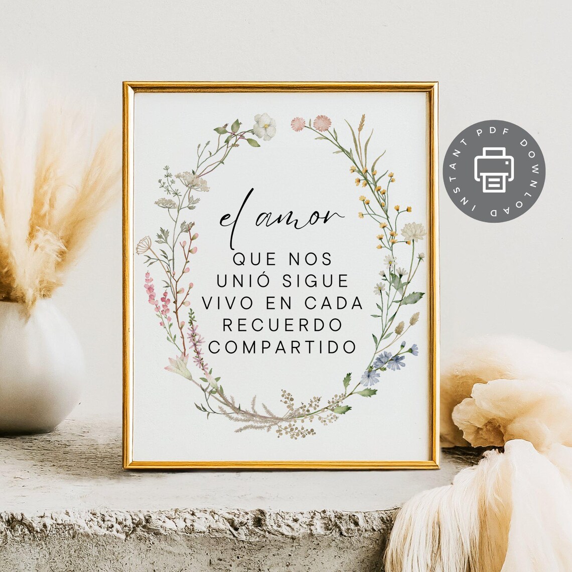 Spanish Funeral Sign, in Memory Poster, Memorial Tribute, Spanish ...
