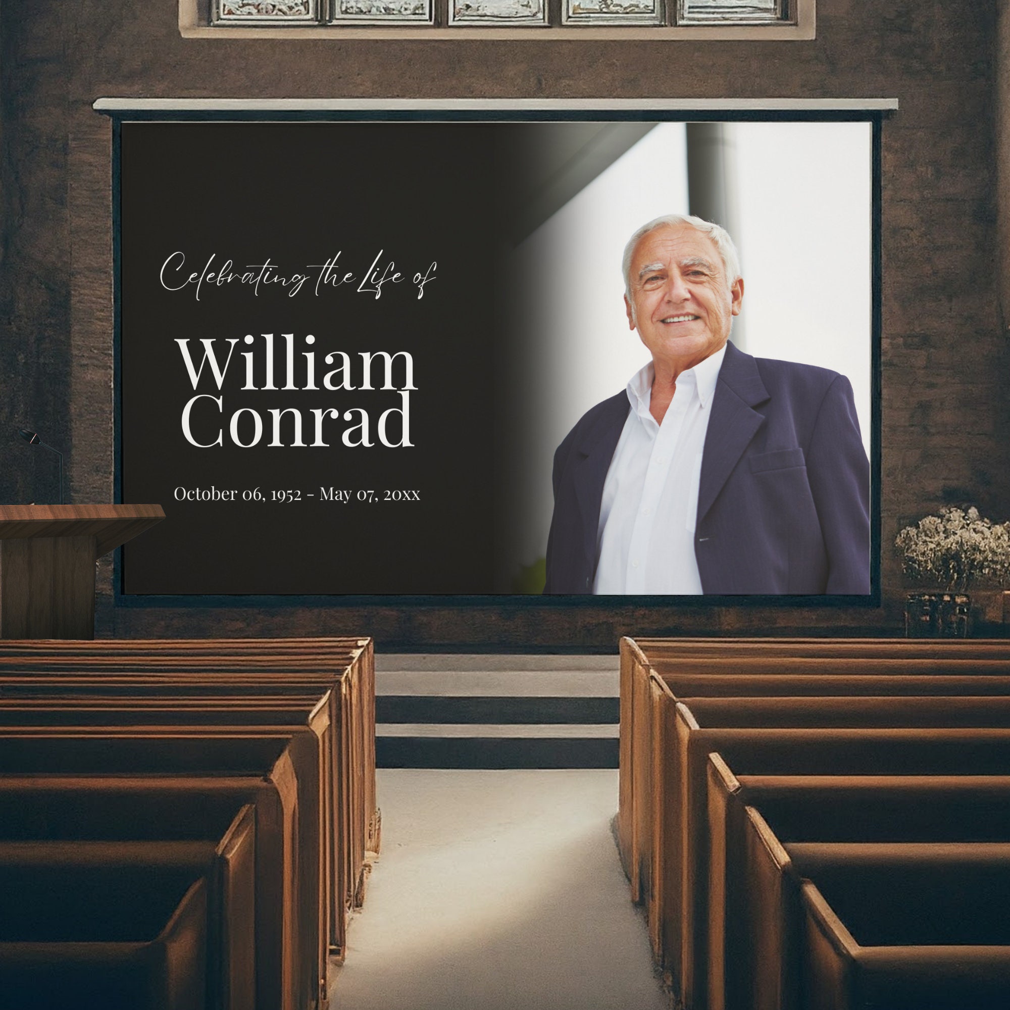 Funeral Slideshow Template, Minimalist Memorial Video, Celebration of ...