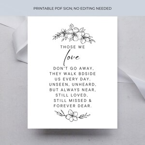 Funeral Poem Digital Art, Memorial Poem Wall Art, Sympathy Gift ...