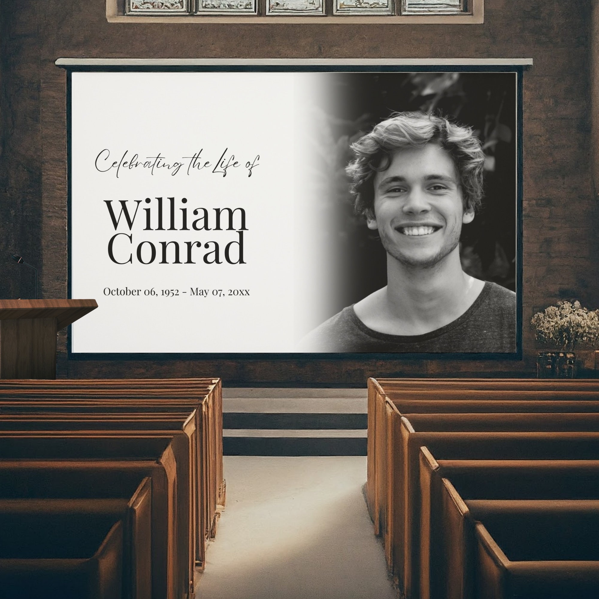 Funeral Slideshow Template, Long Celebration of Life Powerpoint Slide ...