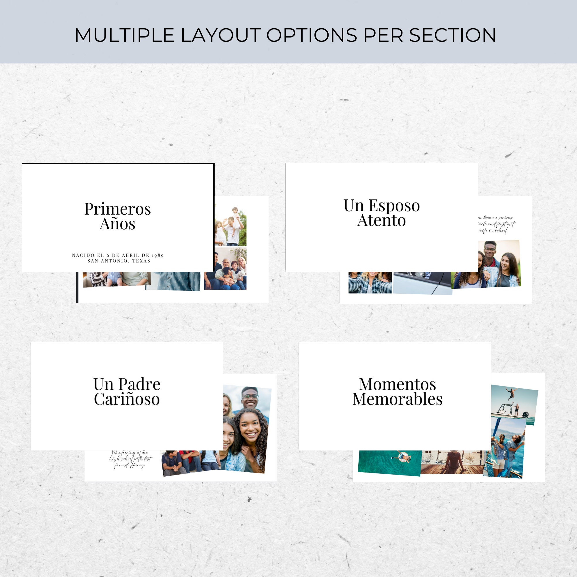 Funeral Slideshow Template, Spanish Celebration of Life Powerpoint ...