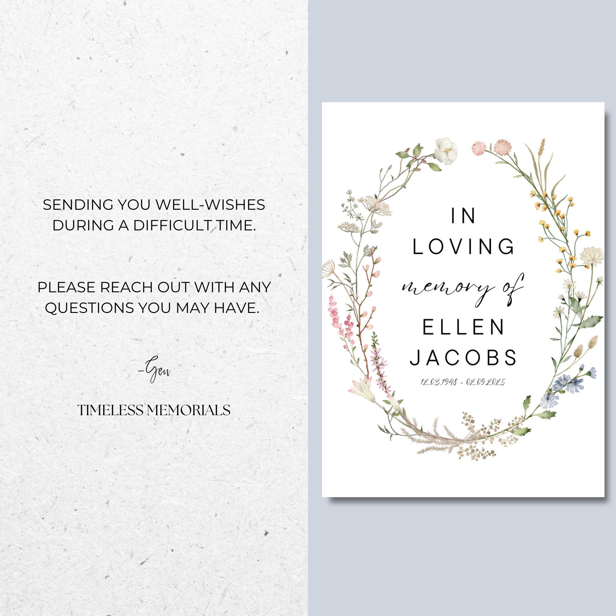 Funeral Welcome Sign, Celebration of Life Poster, Instant Download ...