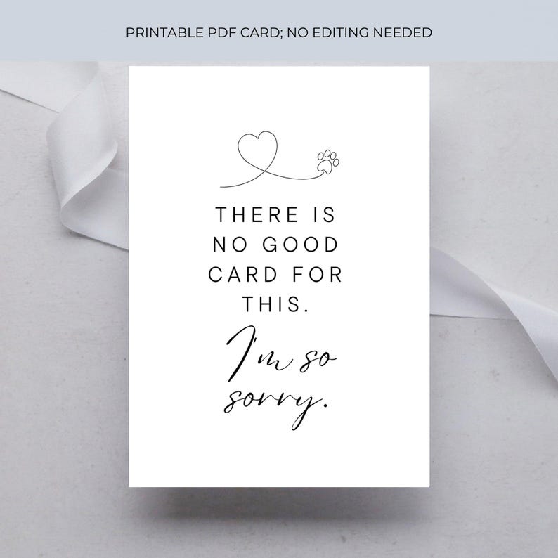 Pet Sympathy Card, Loss of Pet Card, Digital Condolence Card, Grieving ...