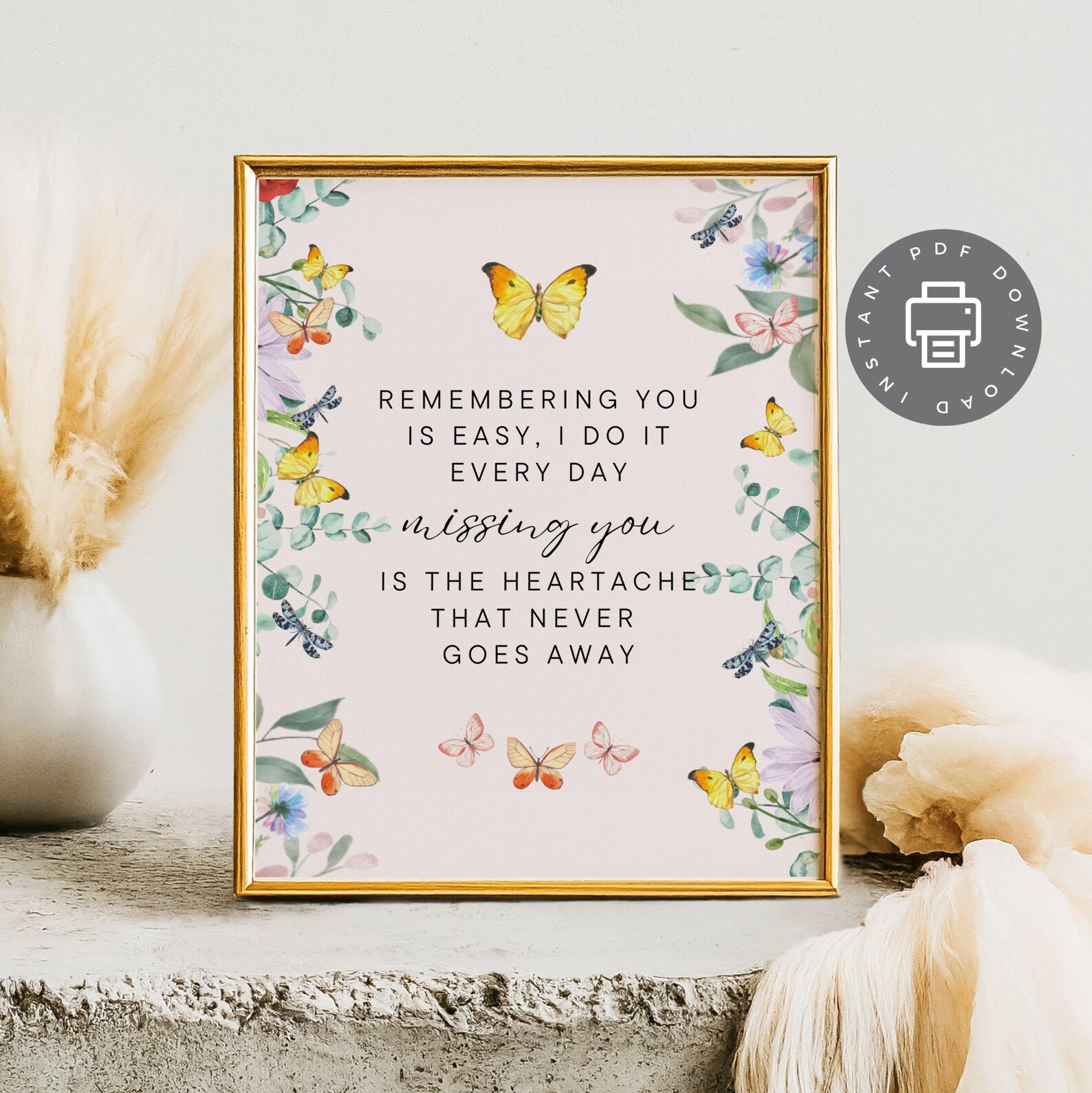 Funeral Memorial Poem Printable, Table Poem for Memorial Service ...