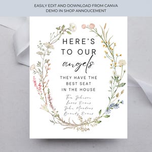 Wedding Memorial Table Sign, in Loving Memory Sign, Celebration of Life ...