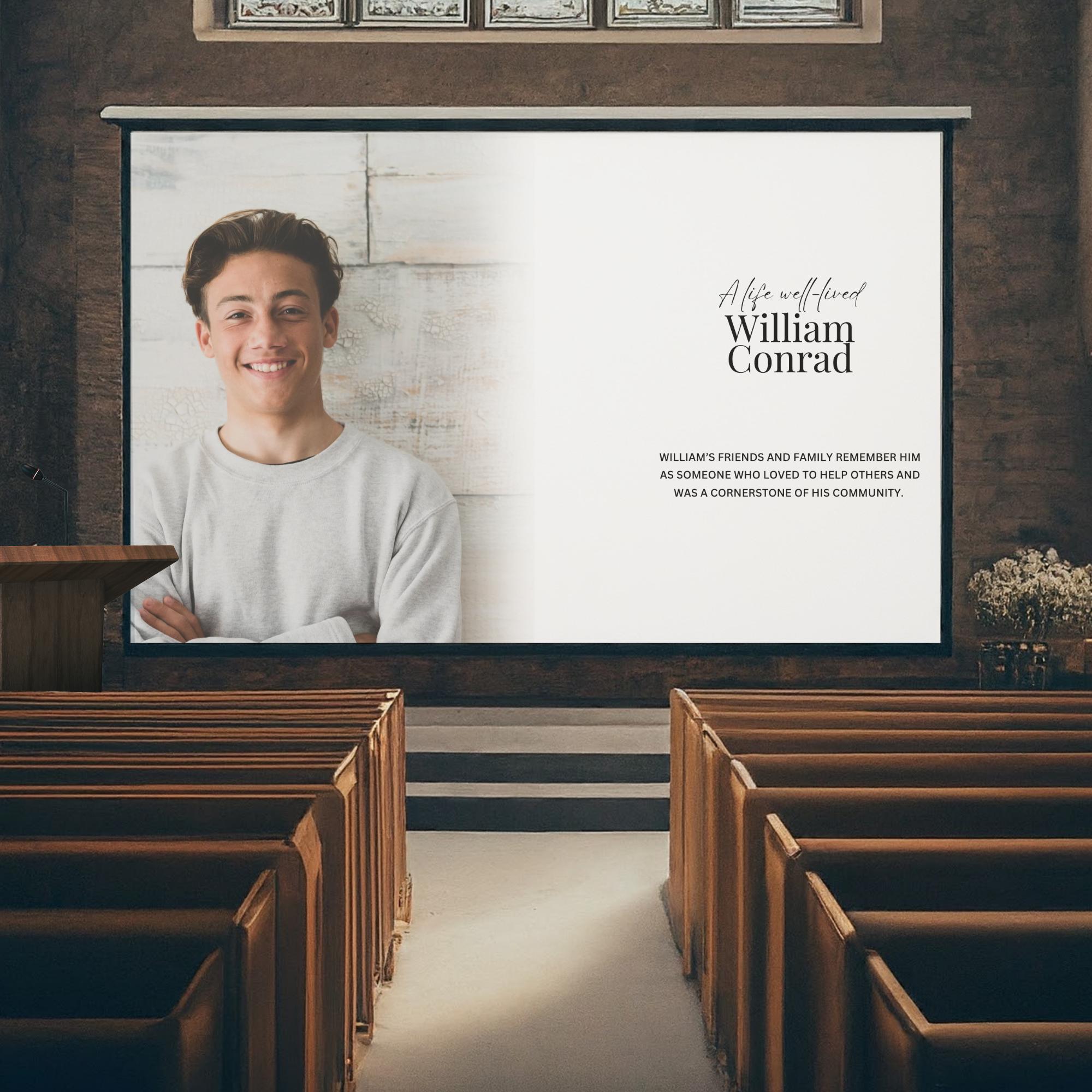Funeral Slideshow Template, Long Celebration of Life Powerpoint Slide ...