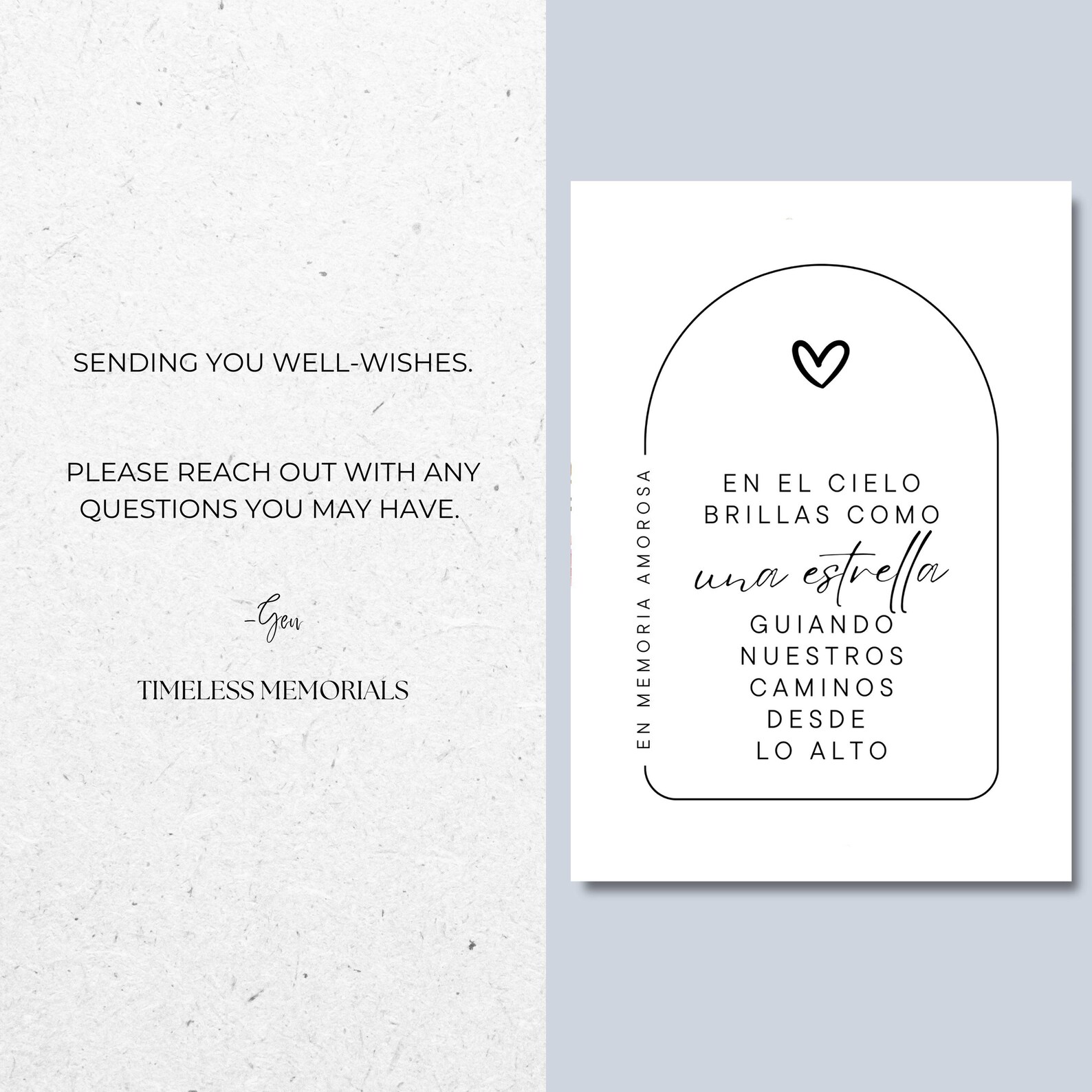 Spanish Funeral Sign, in Memory Poster, Memorial Tribute, Spanish ...