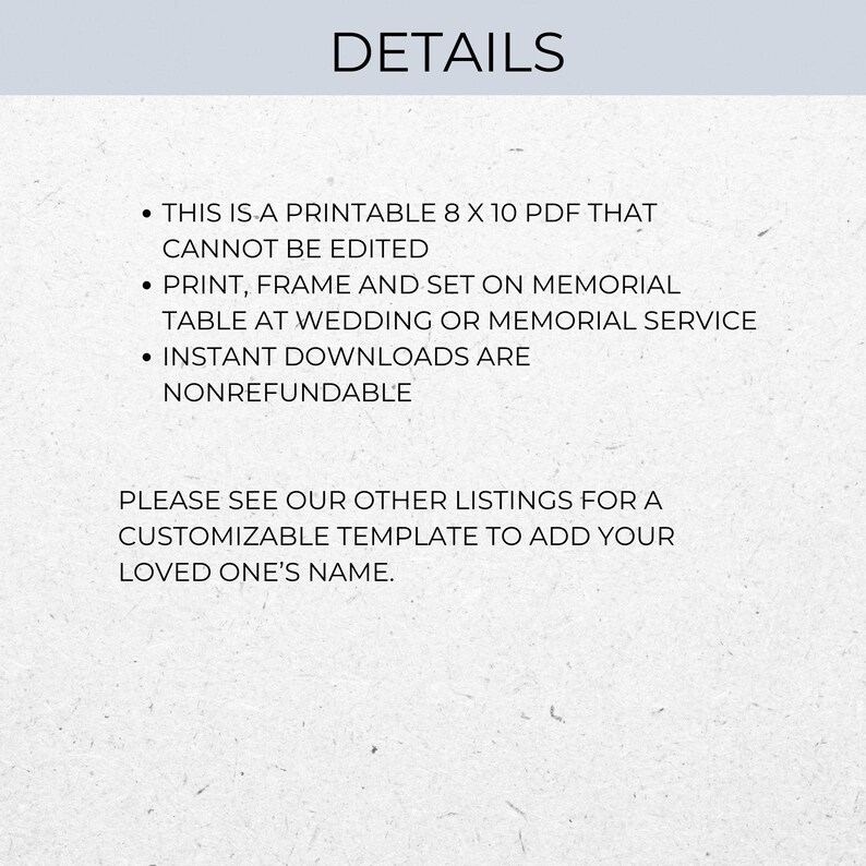 Spanish Funeral Sign, in Memory Poster, Memorial Tribute, Spanish ...