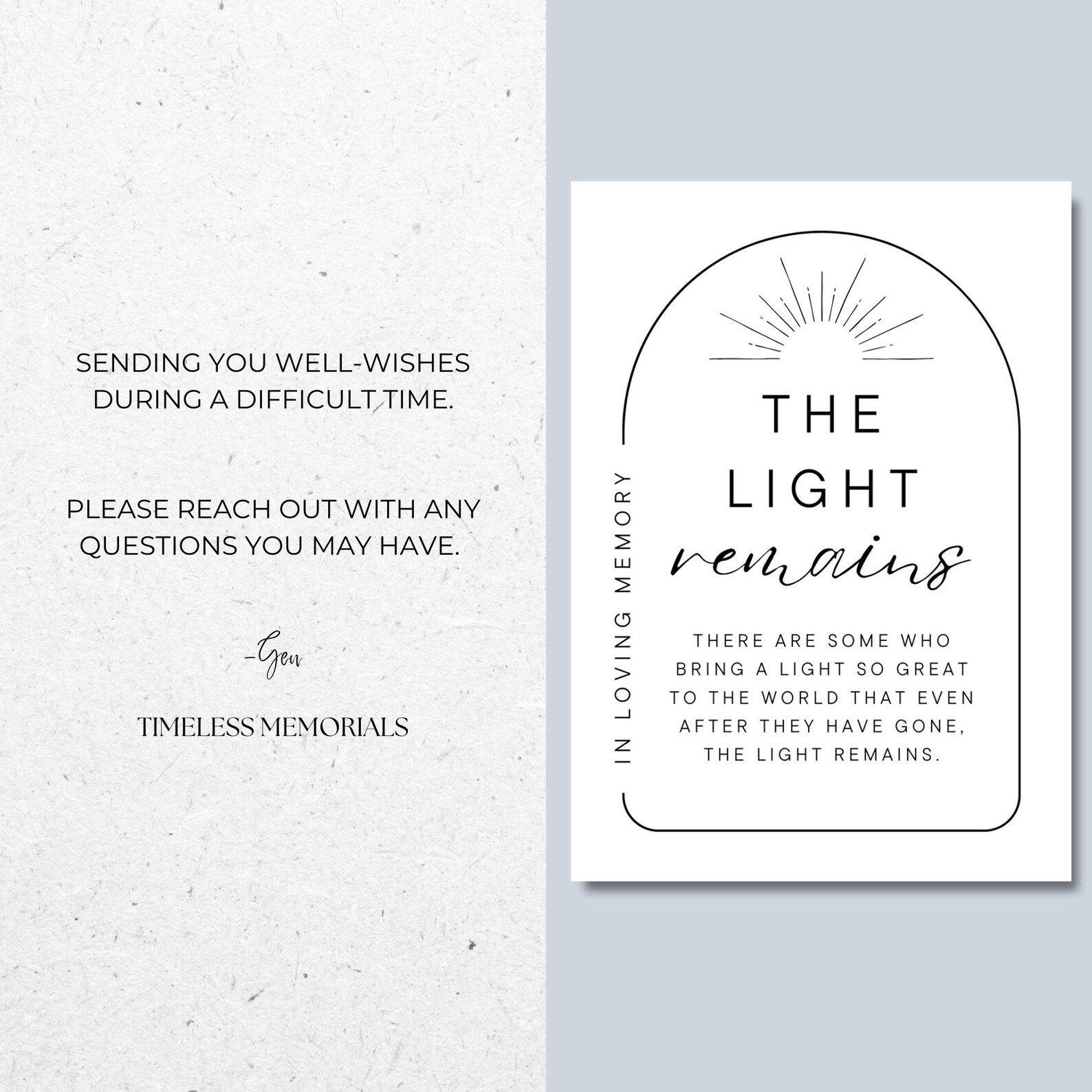 Memorial Table Sign, Wedding Decor, Verse the Light Remains for ...