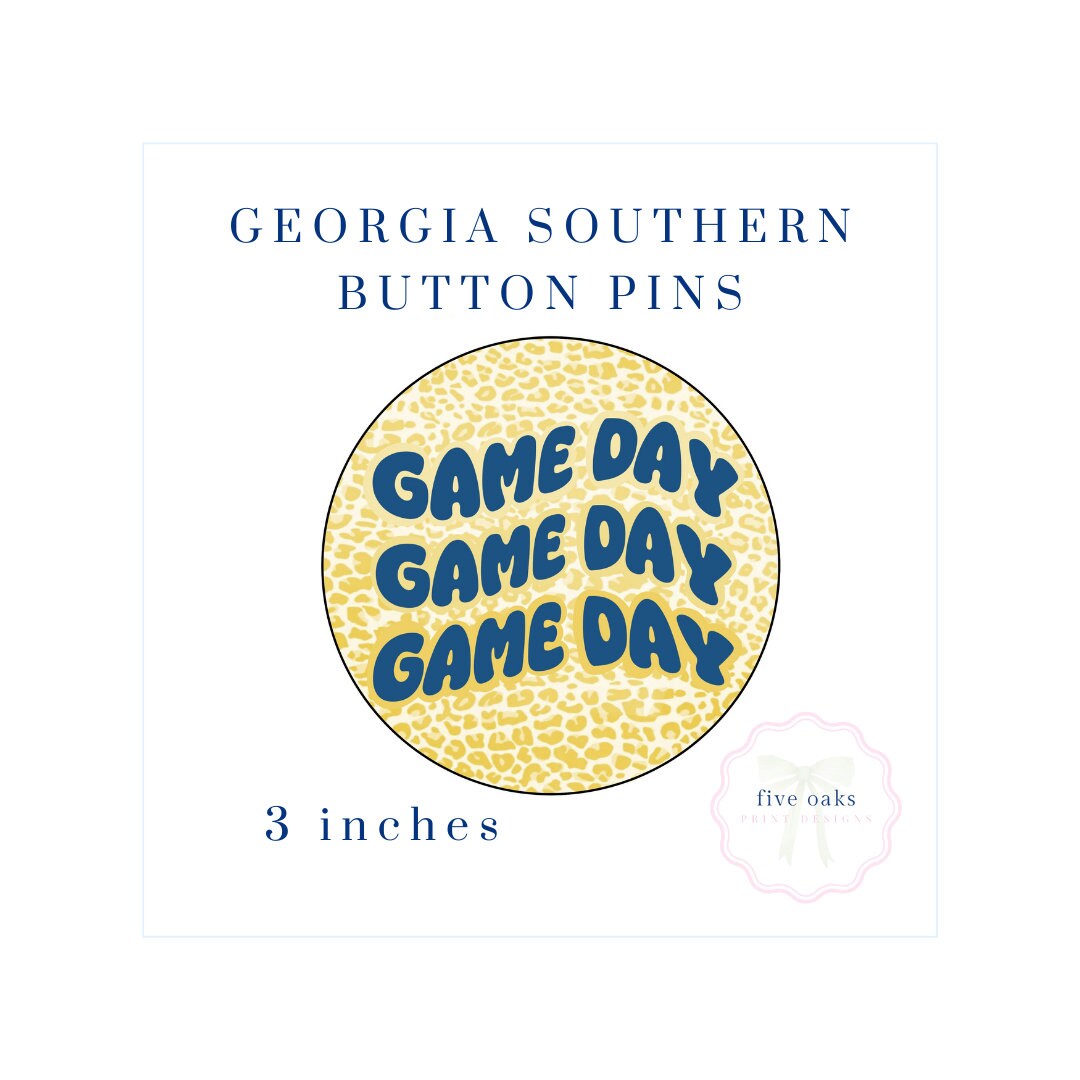 Button Pin 3 Button Game Day Button College Button Custom Button - Etsy
