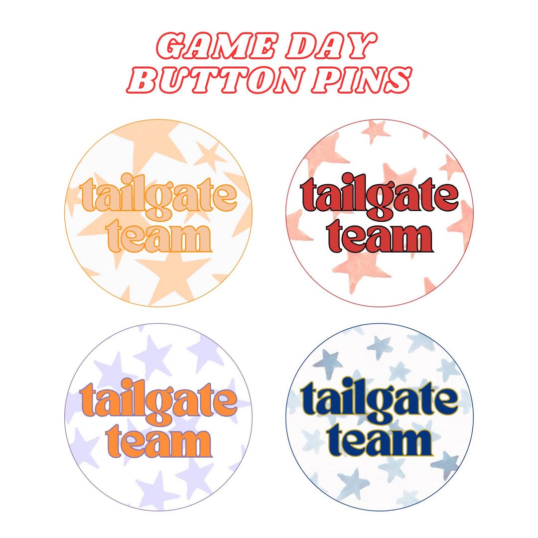 Custom Game Day Button Pin - 3" Button - Game Day - Custom Button ...