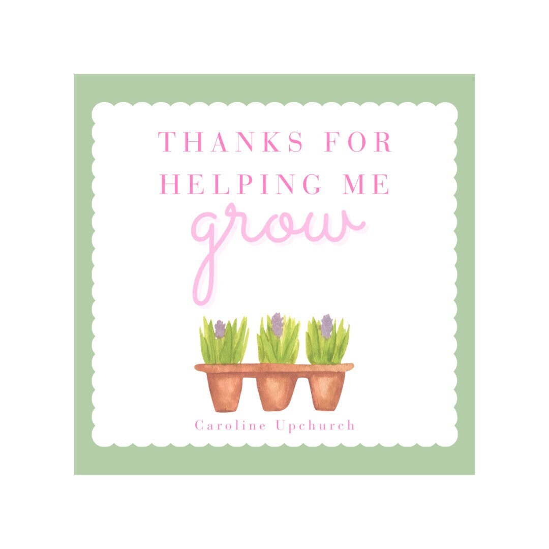 Teacher Appreciation Gift Tag Printable Gift Tag Flower Gift Tag Thanks ...