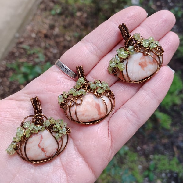 Wire Wrapped Pumpkin Pendant - Etsy
