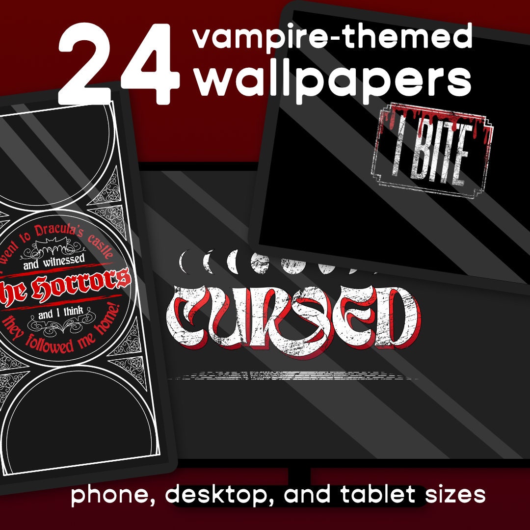 24 Minimalist Vampire Wallpapers for Phone, Desktop, Tablet - Etsy
