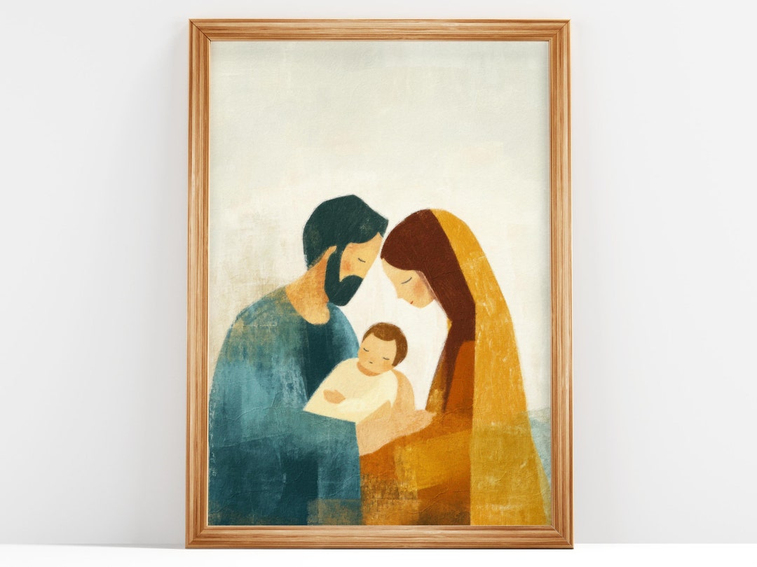 Holy Family in Tranquil Love | Image of the Holy Family | Oil Painting ...