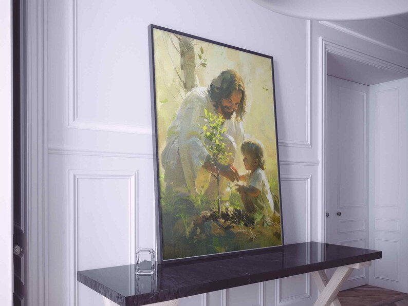 Jesus and Boy Planting Tree Art Print: Seeds of Hope (digital Download ...