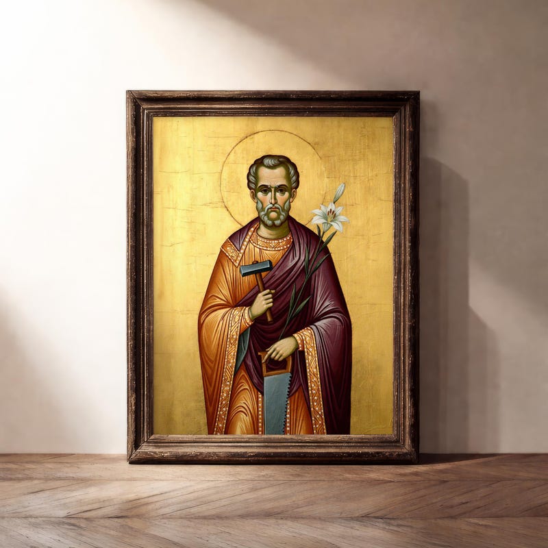Saint Joseph Print Framed - Etsy