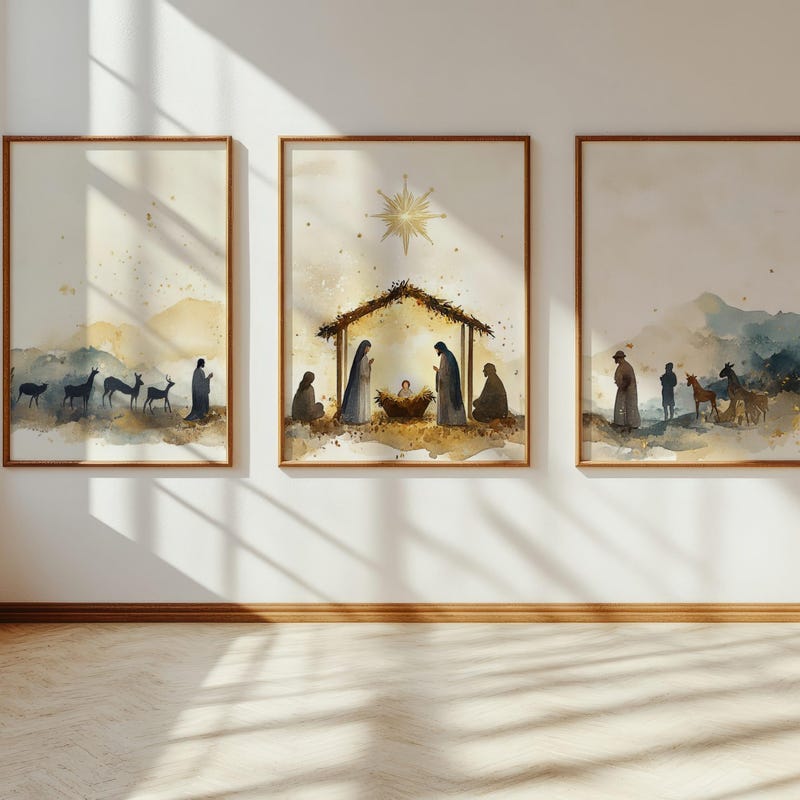 Nativity Painting - Etsy