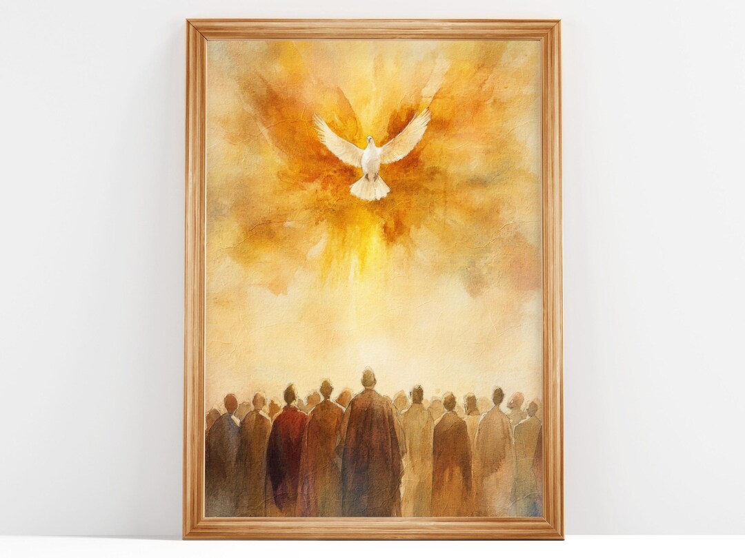 Holy Spirit - Pentecost Christian Wall Decor, Holy Message, Vibrant ...