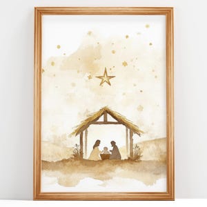 Nativity Star, Nativity Scene | Image of the Holy Family | Oil Painting ...