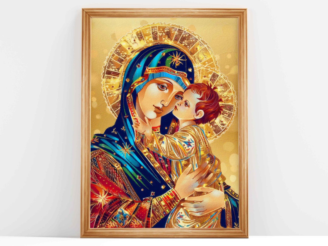 Celestial Madonna, Mother Mary and Baby Jesus, Holy Family Art, Jesus ...