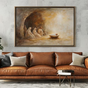 Holy Night's Wonder, Nativity Scene, Christian Wall Decor, Jesus ...