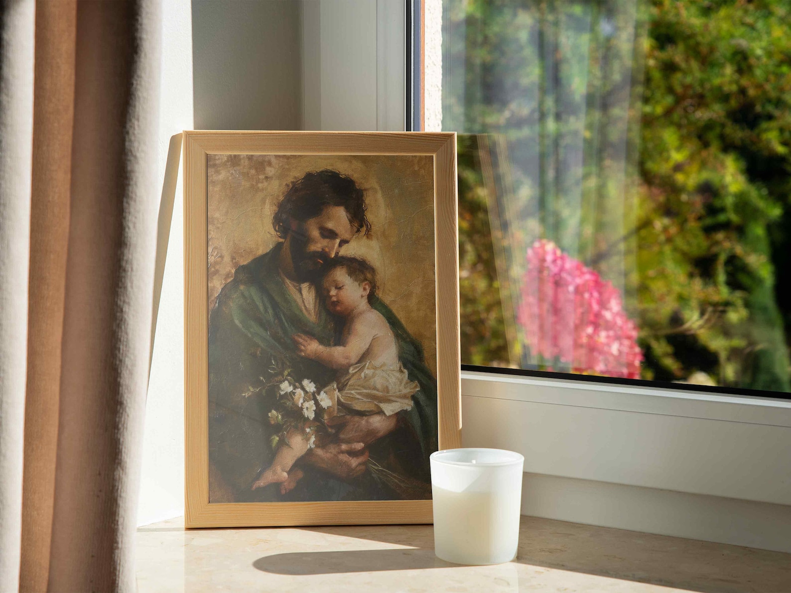 Saint Joseph's Tender Care | Oil Painting, Catholic Printable ...