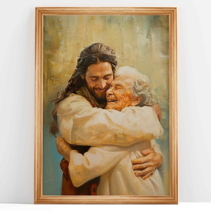 Jesus Hugging Woman - Etsy