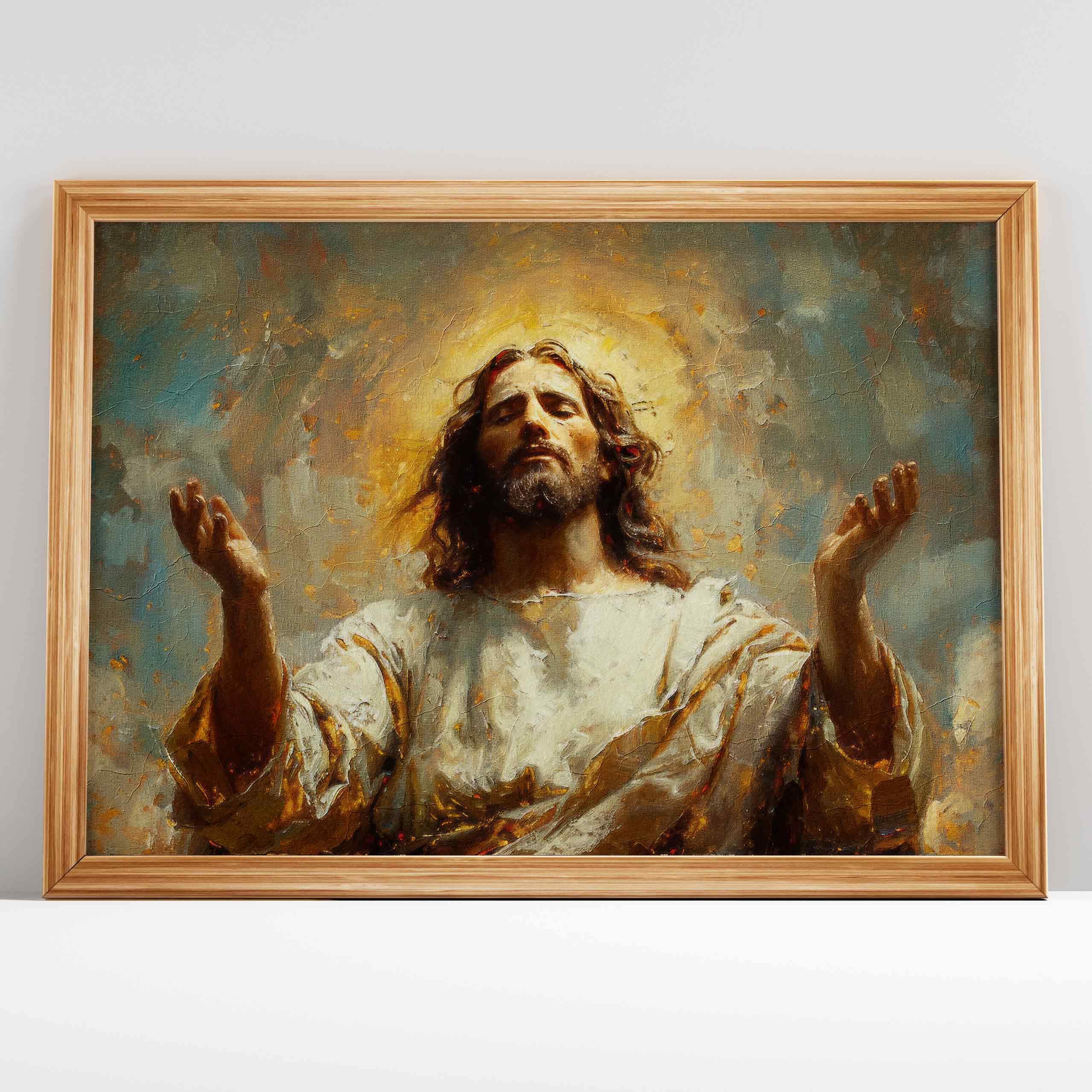 Jesus Blessing Art Print: Spiritual Oil Painting (digital Download) - Etsy
