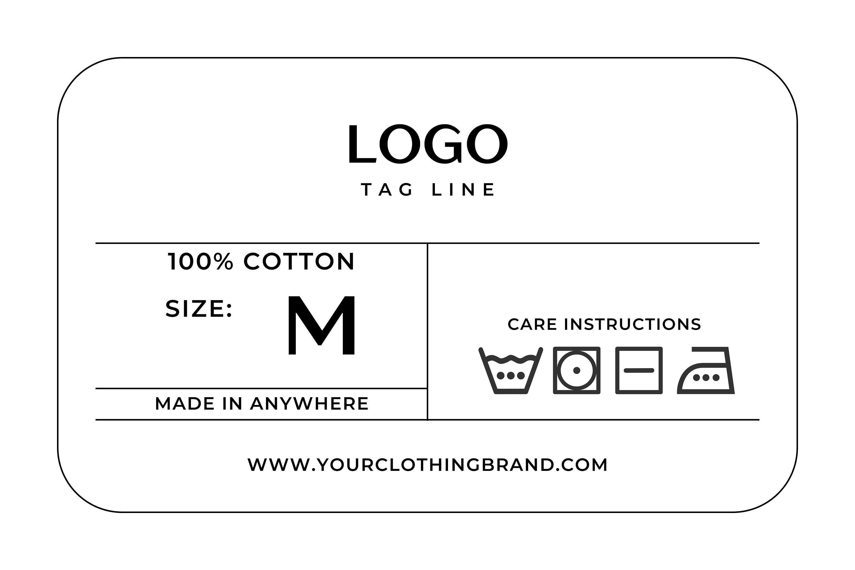 Clothing Neck Label Template: Custom DIY Canva File (digital Download ...