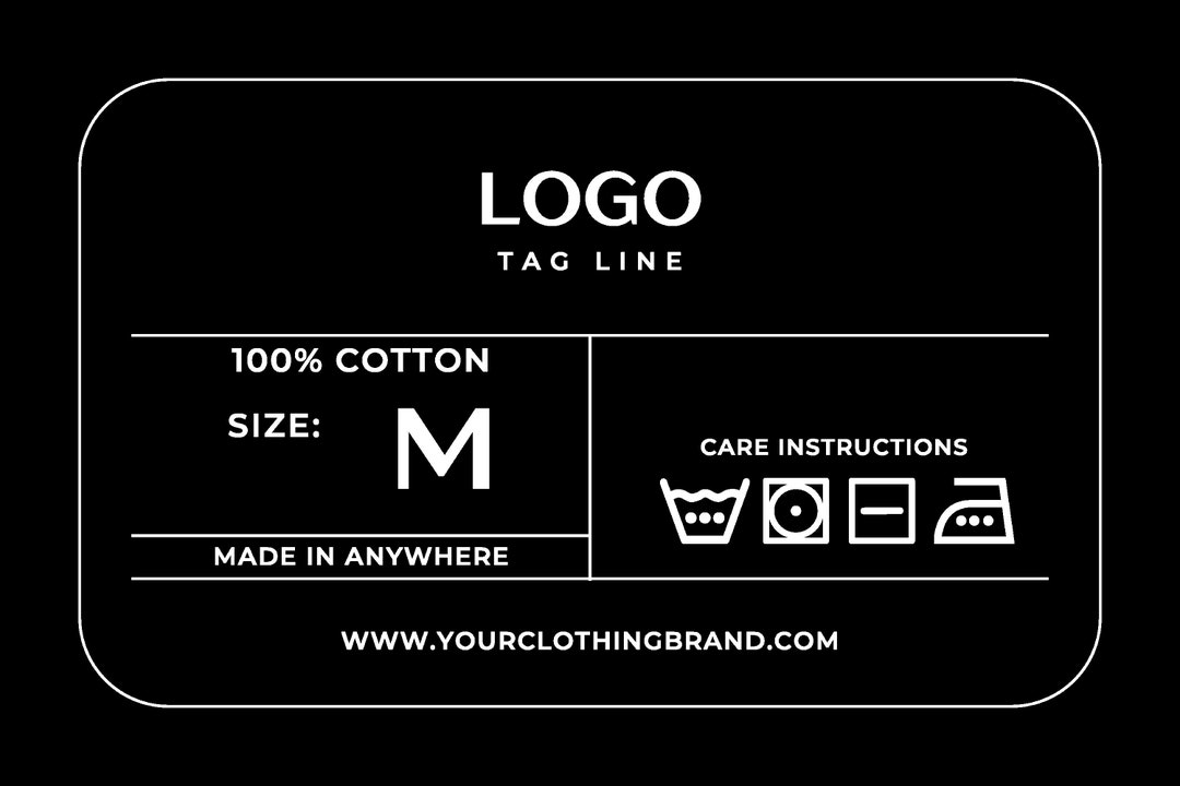 Clothing Neck Label Template: Custom DIY Canva File (digital Download ...