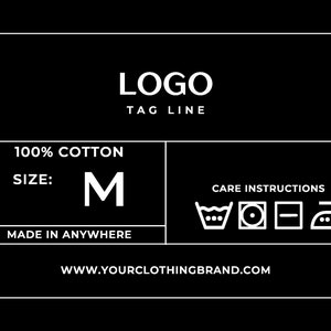 Clothing Neck Label Template: Custom DIY Canva File (digital Download ...