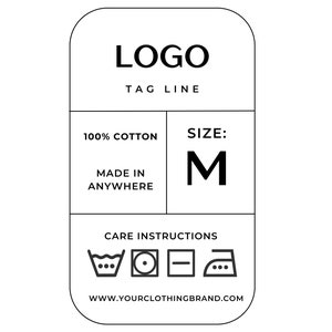 Clothing Neck Label Template: Custom DIY Canva File (digital Download ...