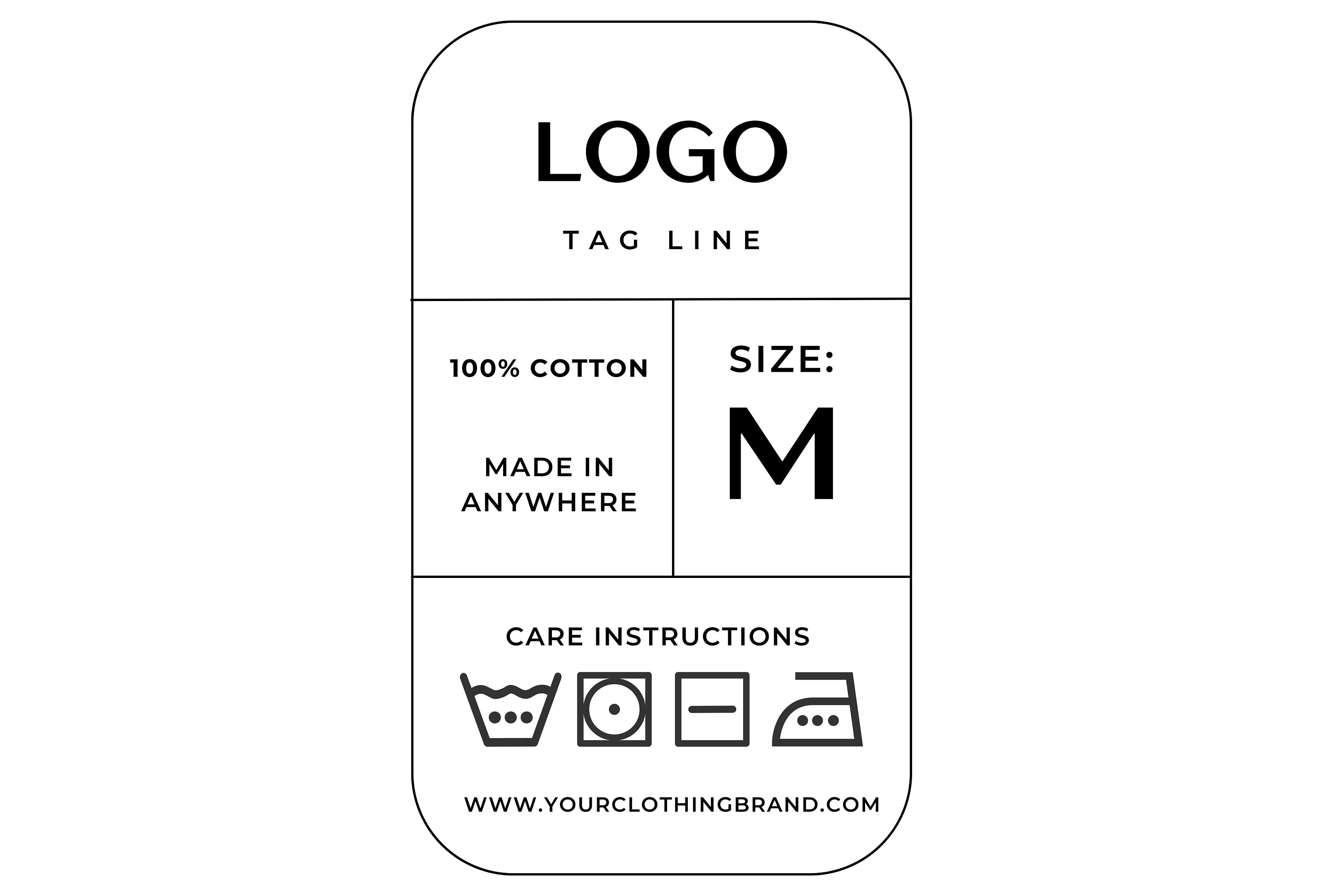 Clothing Neck Label Template: Custom DIY Canva File (digital Download ...