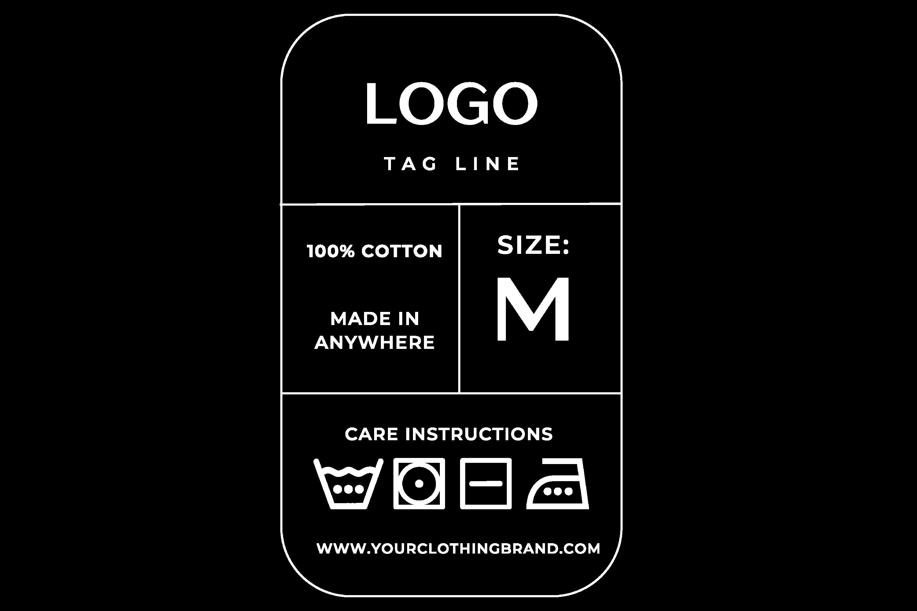 Clothing Neck Label Template: Custom DIY Canva File (digital Download ...
