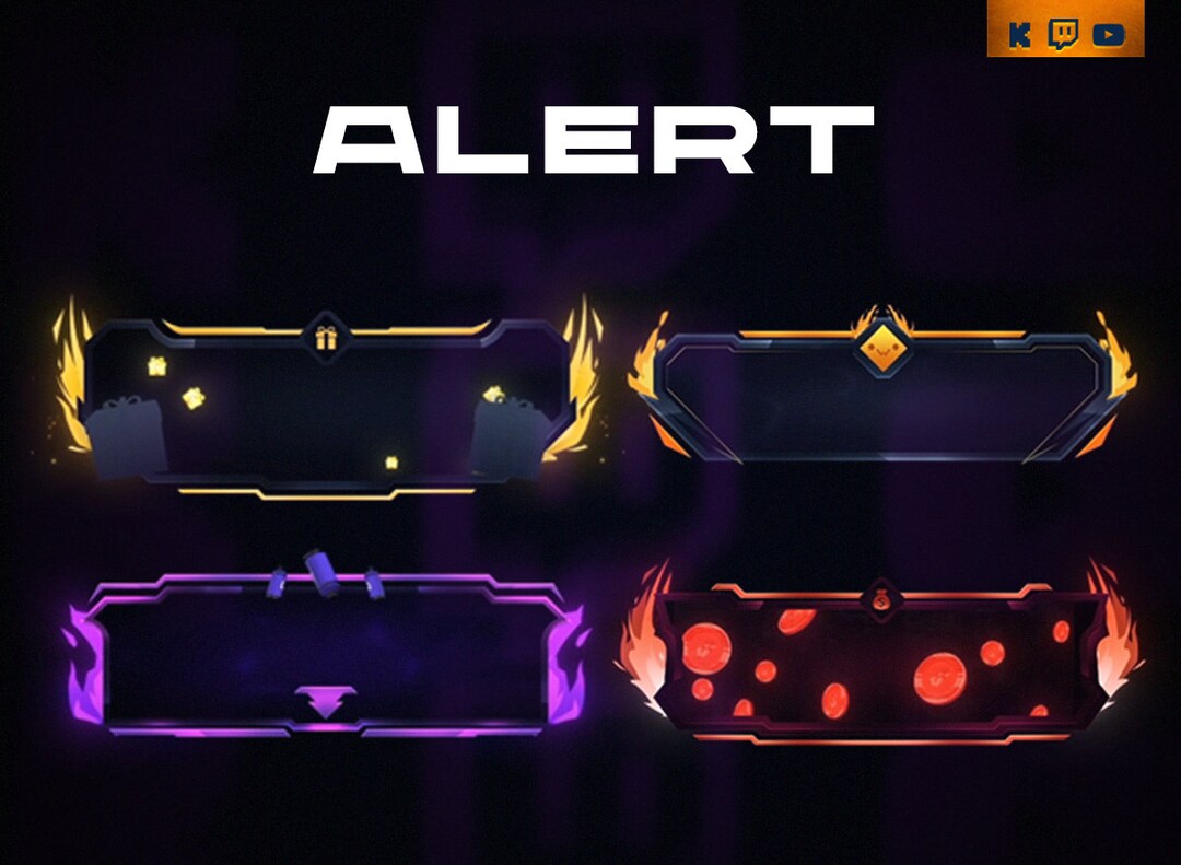 Alertas animadas de Streamer / Alertas de patadas / Alertas de Twitch ...