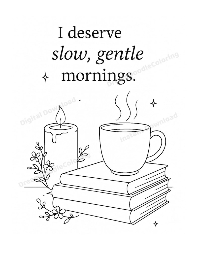 Affirmations Coloring Book for Women | 12 Page Printable PDF & PNG ...