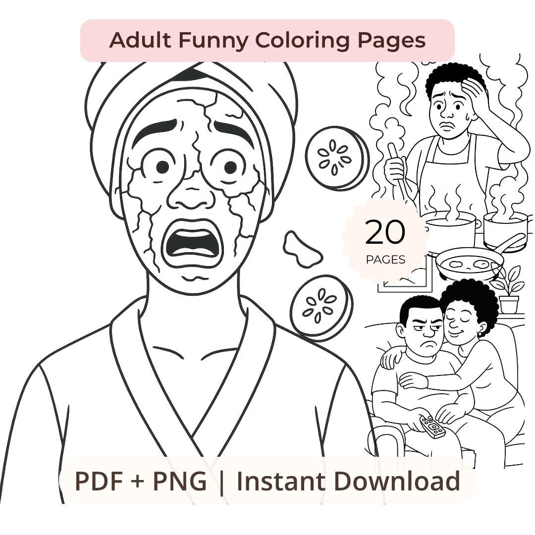 Adult Humor Coloring Pages, Adult Humor Coloring Book, Adult Funny ...
