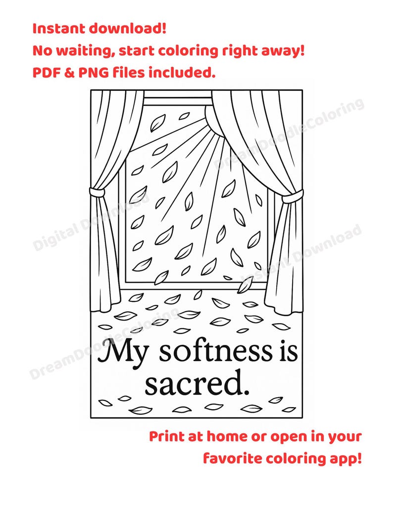 Affirmations Coloring Book for Women | 12 Page Printable PDF & PNG ...