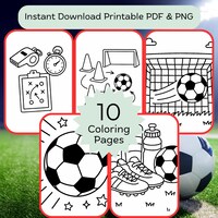 Fun Soccer Player Coloring Page - Etsy